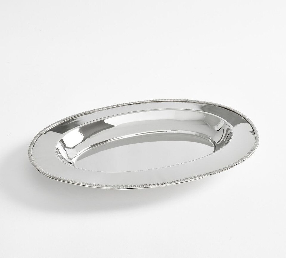 Heritage Silver Oval Tray | Pottery Barn Australia